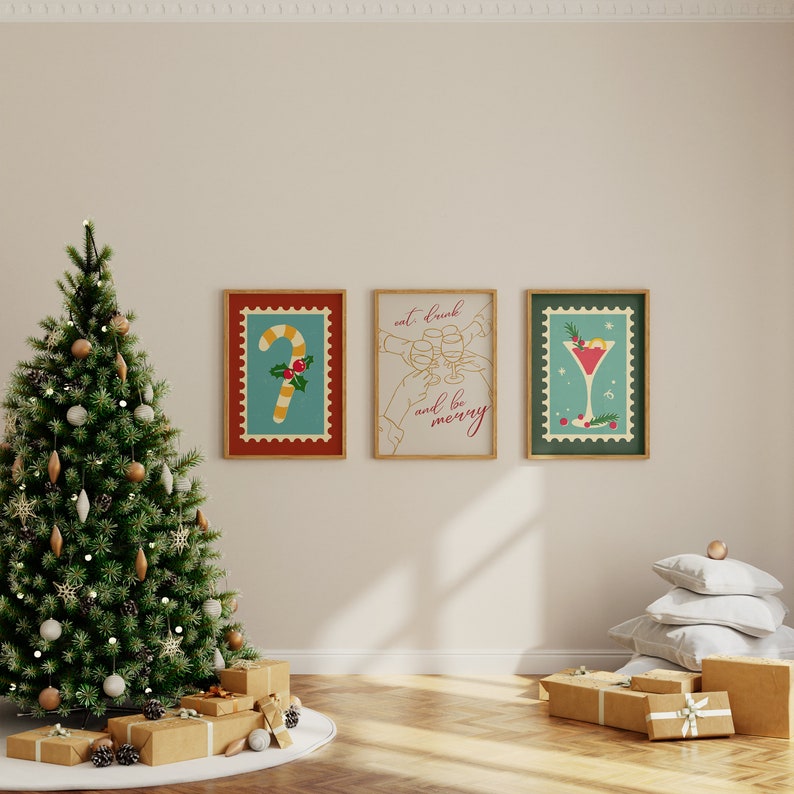 Classic Christmas Prints, 42 Prints Christmas Bundle, Wall Art ...