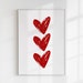 Red Hearts Print | Valentines Day Decor Printables | Valentines Prints ...