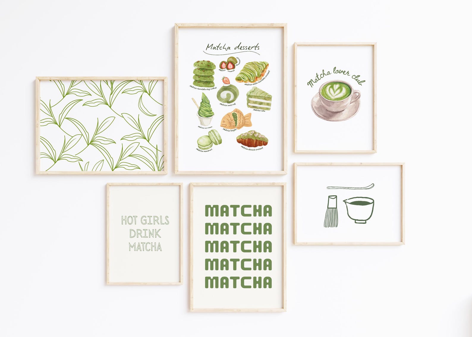 Matcha Art Print Bundle |digital Download |matcha Wall Art | Matcha ...