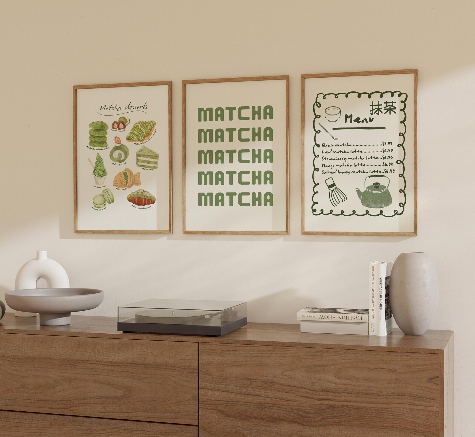 Matcha Art Print Bundle |digital Download |matcha Wall Art | Matcha ...