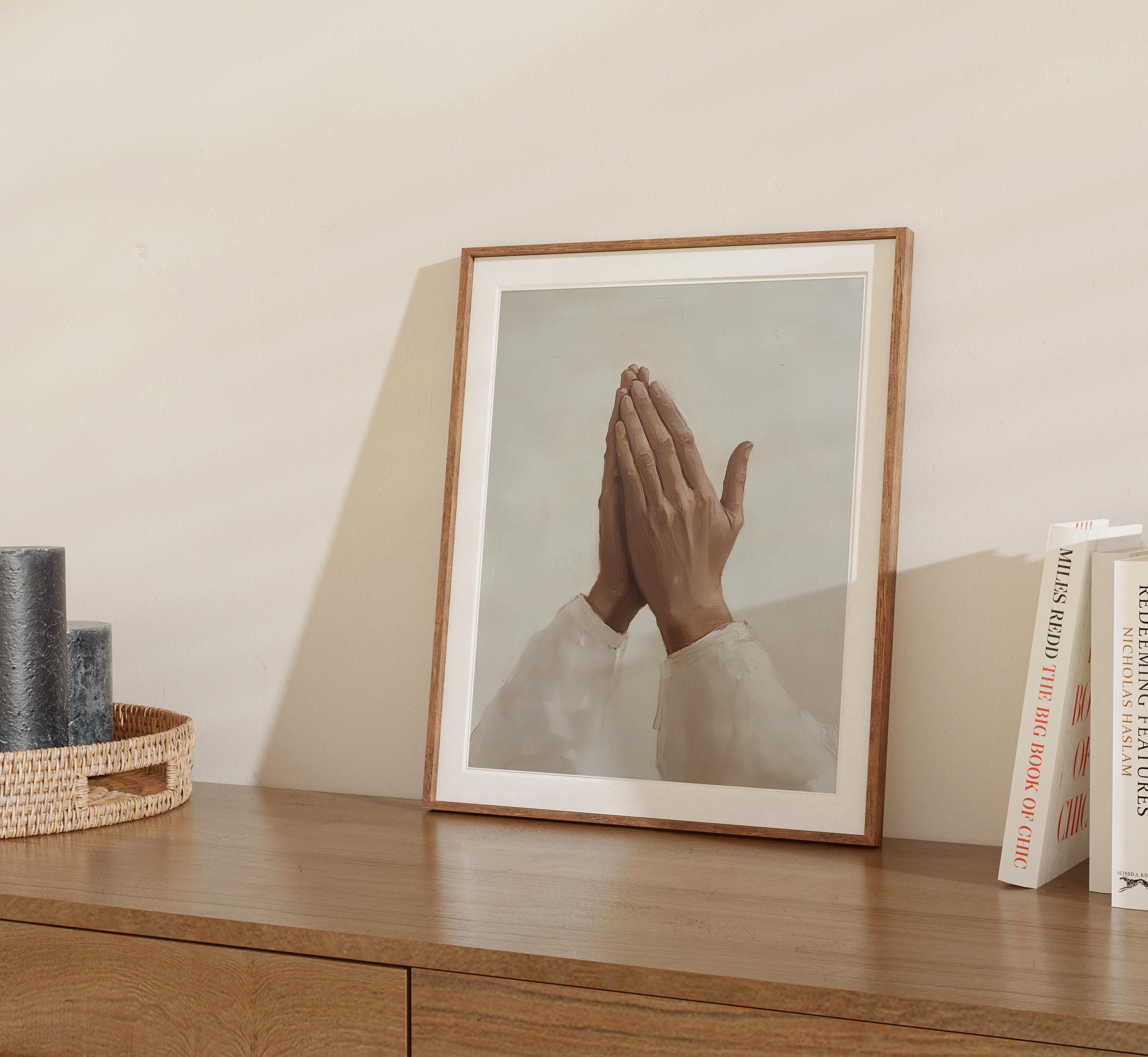 Islamic Praying Hands Wall Art Digital Print Minimalist Neutral Tones ...