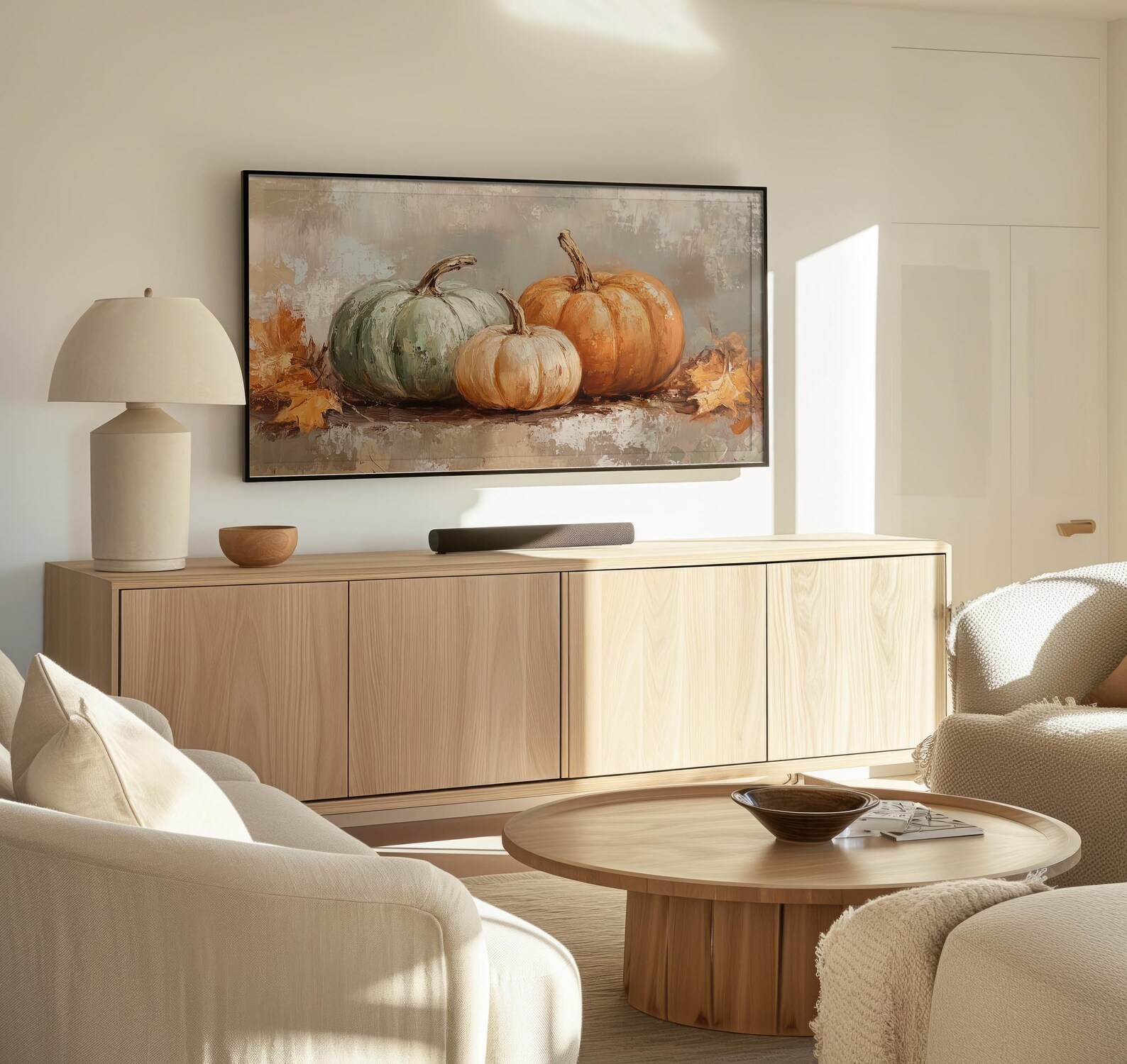 Frame TV Rustic Pumpkin Trio Art | Digital Art for Samsung Frame Tvs ...
