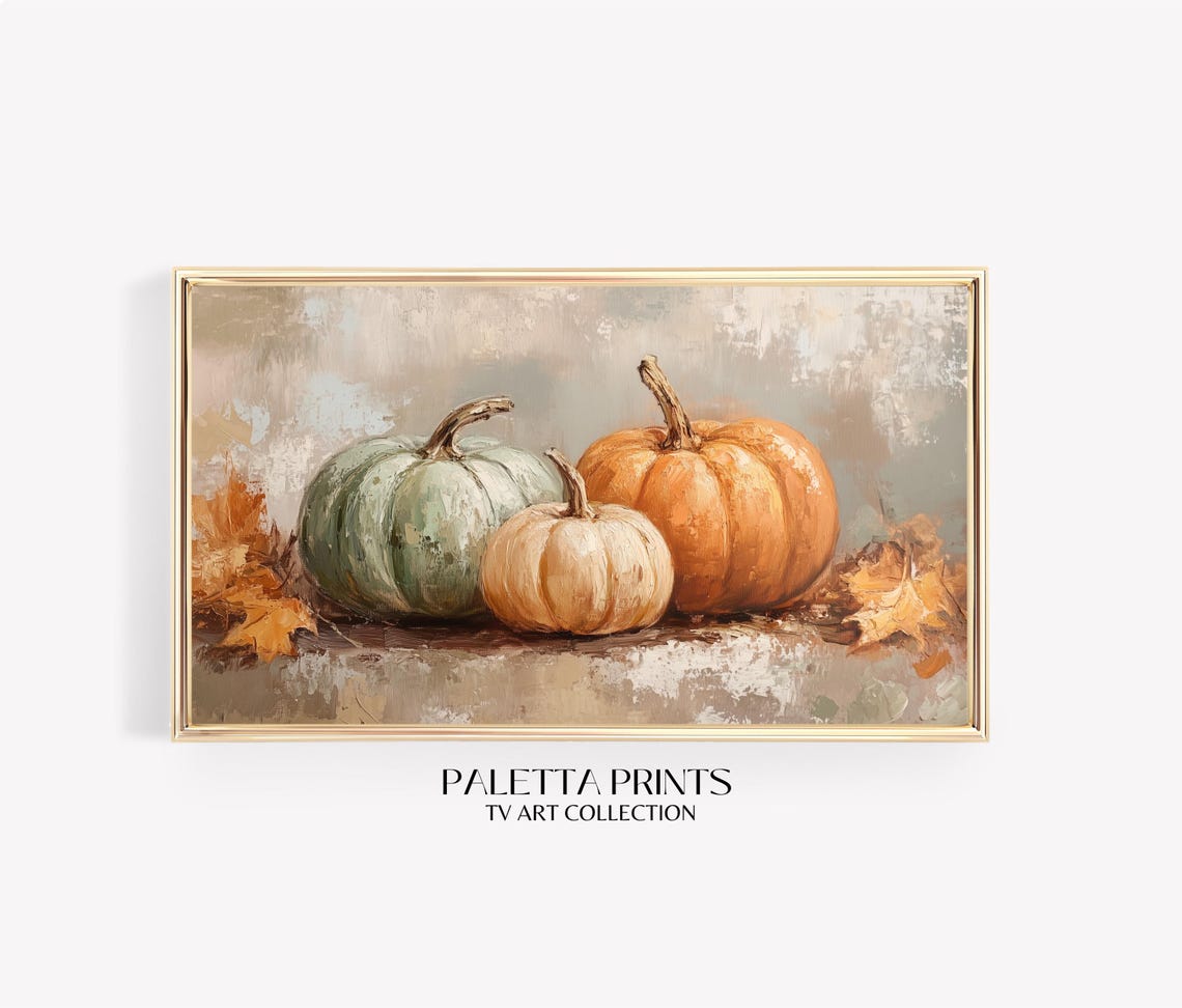 Frame TV Rustic Pumpkin Trio Art | Digital Art for Samsung Frame Tvs ...