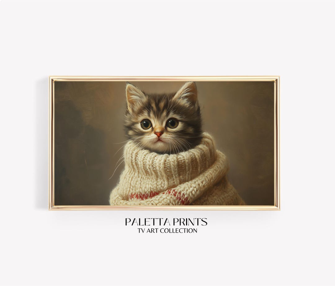 Frame TV Kitten Art | Cats | Rustic Birdhouse Art | Digital Art for ...