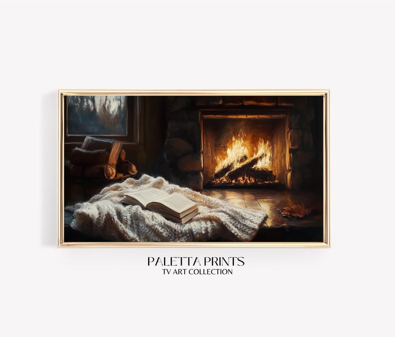 Frame TV Cozy Fall Fireplace Art | Digital Art for Samsung Frame Tvs ...