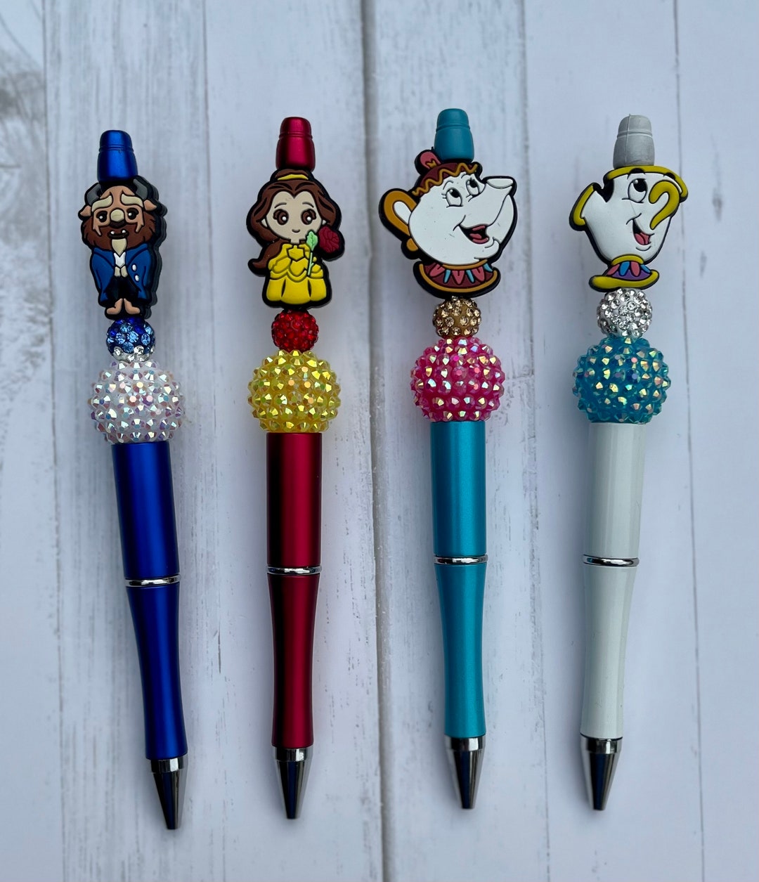 Beauty Beast Miss Potts & Chip Refillable Ballpoint Pen Set - Etsy