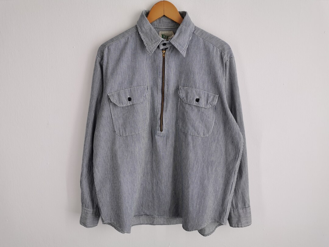 Keys Jacket Vintage 90s Key Hickory Denim Jacket Made in USA Size L - Etsy