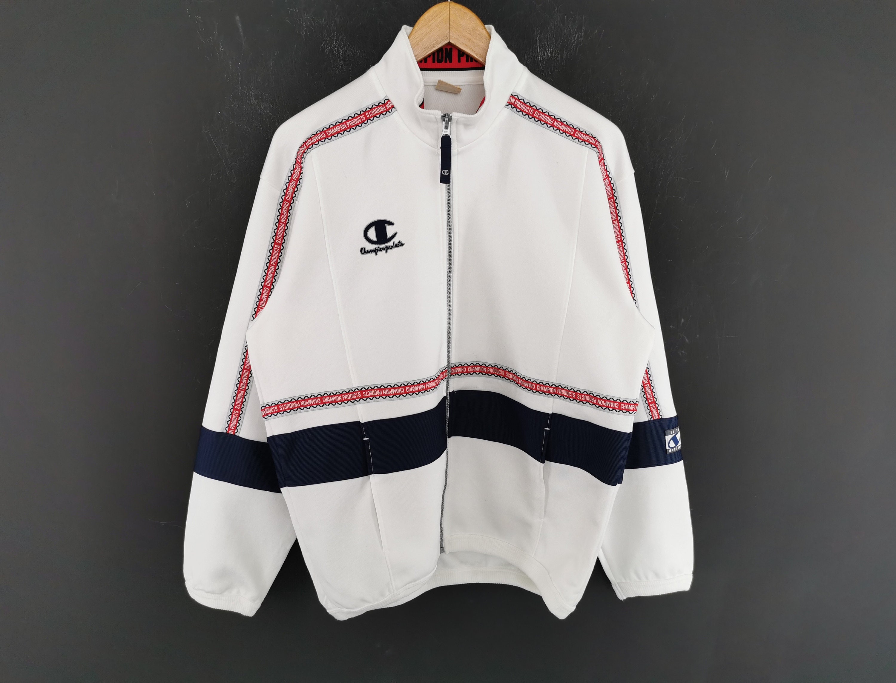 Champion Jacket Vintage 90s Champion Track Jacket Made in Champion Jacket Vintage 90s Champion Track Jacket Made in