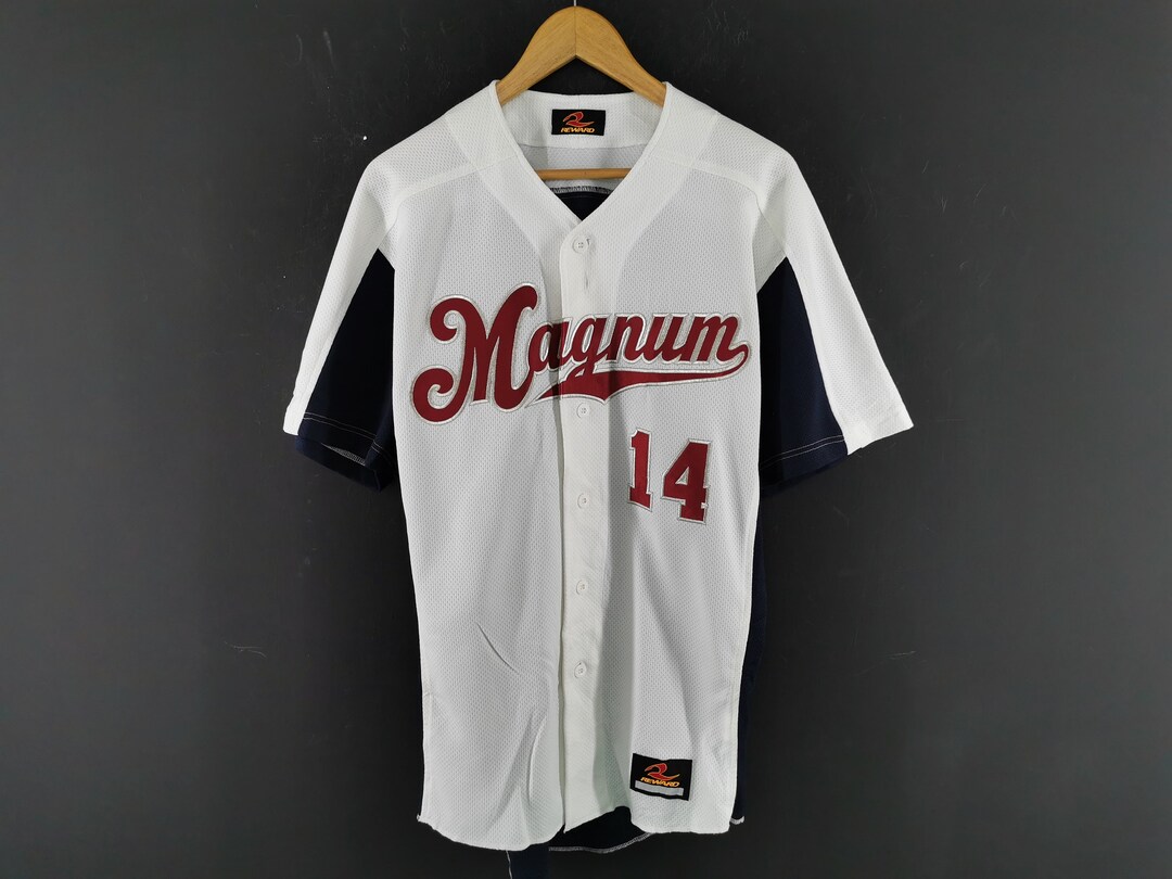 Magnum Jersey Vintage Reward Made in Japan Baseball Jersey Shirt Size L ...