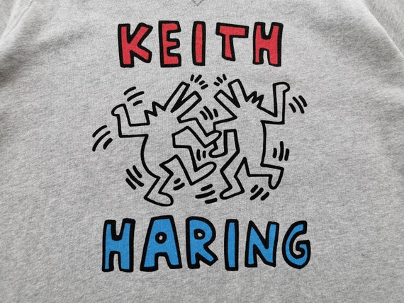 Keith Haring Sweatshirt Vintage 90s Keith Haring Logo… - Gem