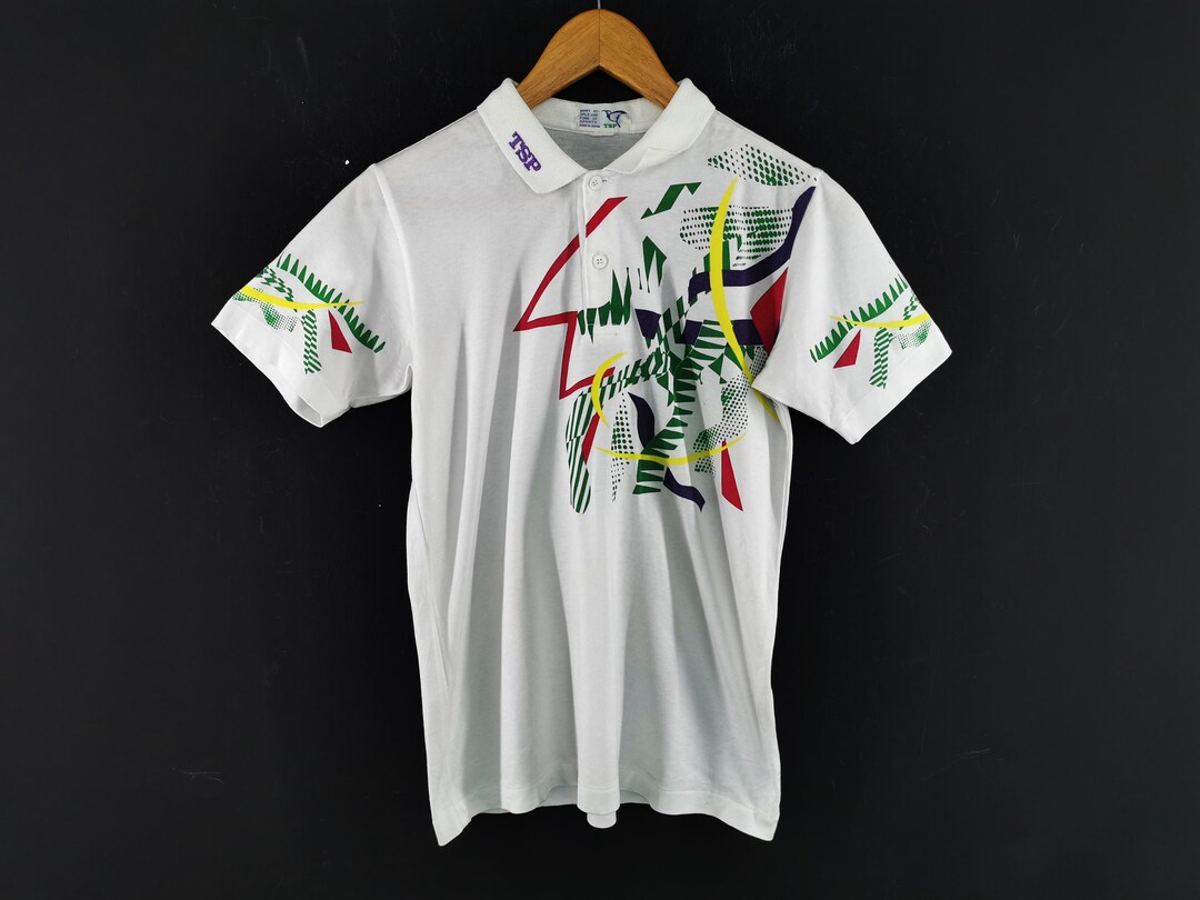TSP Shirt Vintage 90s TSP Made in Japan Table Tennis Polo Shirt Size SM ...