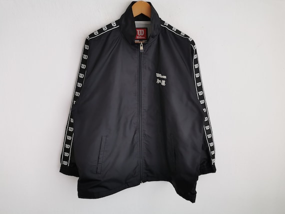 Wilson Jacket Vintage 90's Wilson Taped Logo Windbrea… - Gem