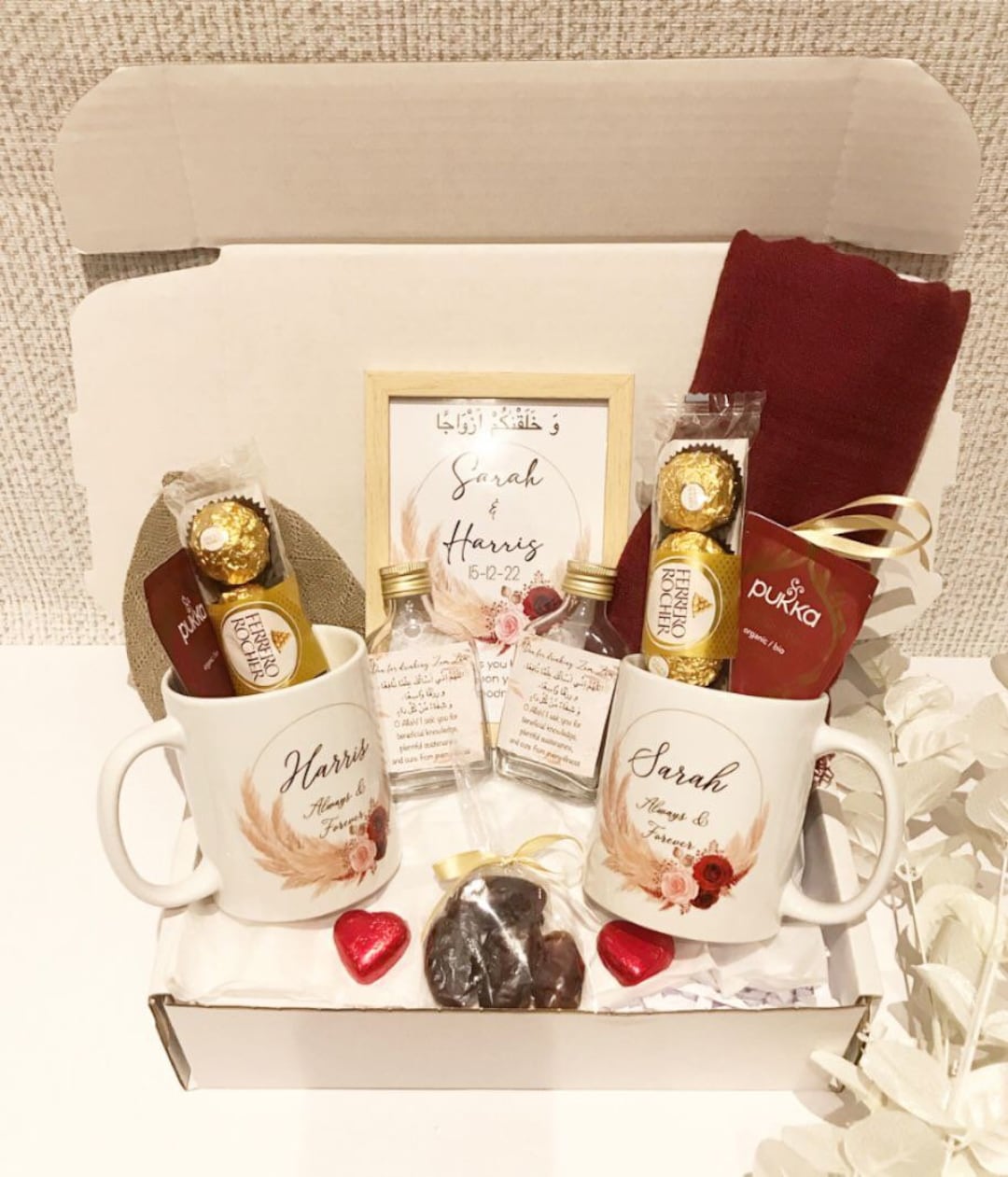 Luxury Personalised Couples Hamper Box Islamic Gift Revert Modest ...