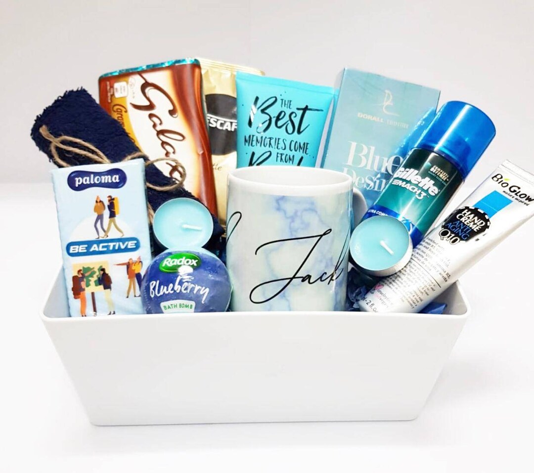 Mens Personalised Pamper Hamper, Father's Day Get Well Soon, Birthday ...
