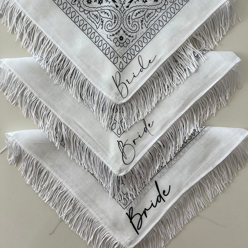 Bride Fringe Bandana Bachelorette Party / Bride to Be / Boho - Etsy