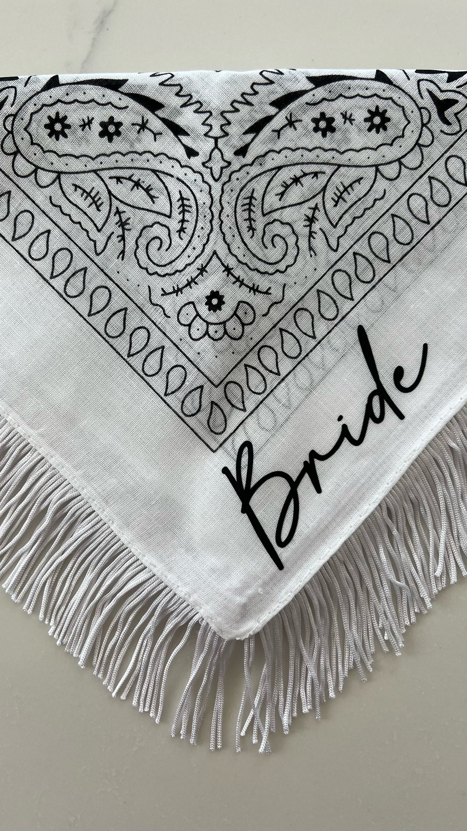 Bride Fringe Bandana: Bachelorette Party Bridal Accessory - Etsy