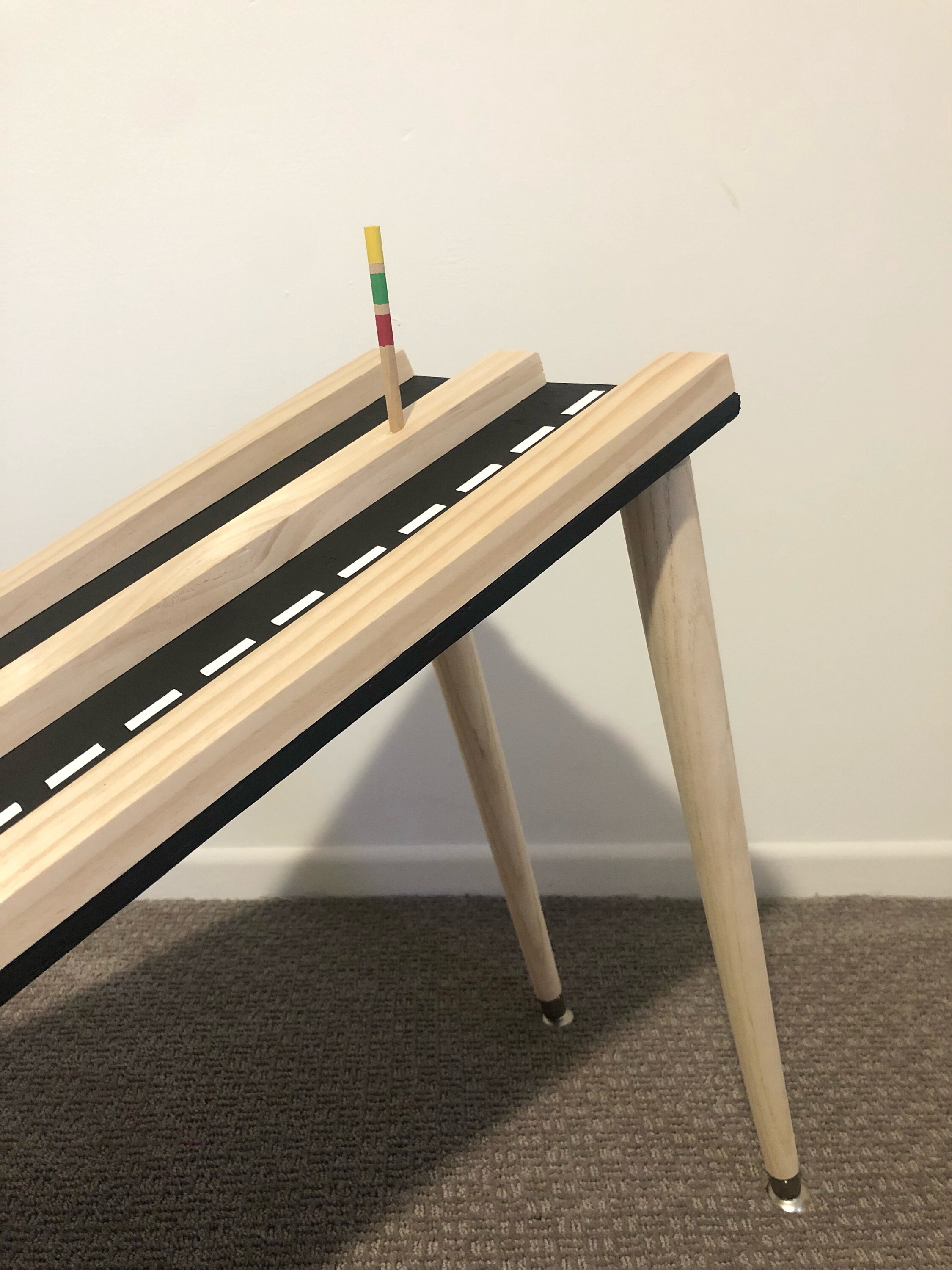 Wooden Drag Strip Race Car Ramp: Montessori Toy, Kids Christmas Gift ...