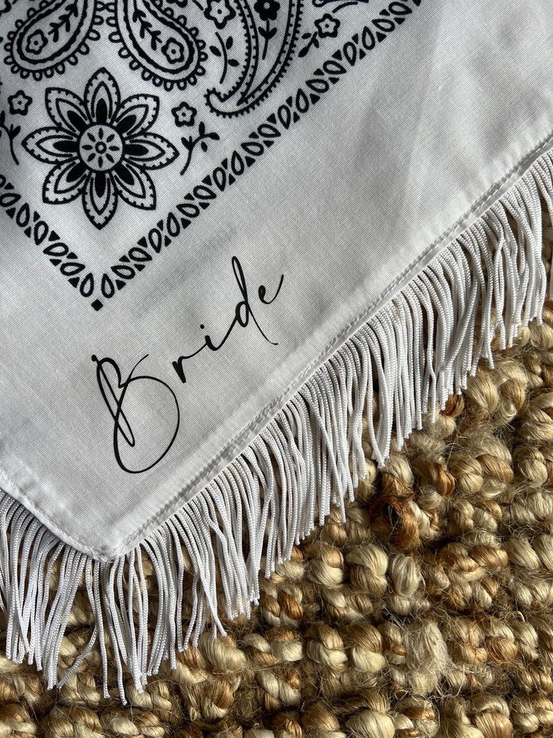 Bride Fringe Bandana Bachelorette Party / Bride to Be / Boho - Etsy
