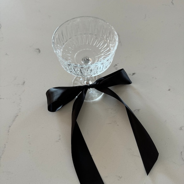 Bow Wine Glass Charm - Etsy