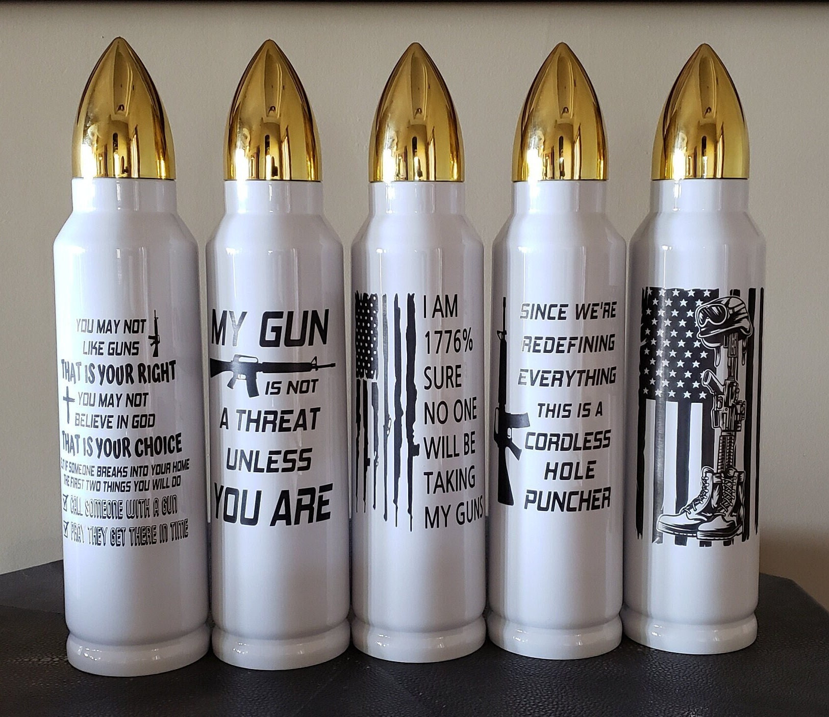 Laser Engraved Bullet Shaped Thermos - Etsy