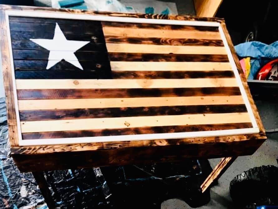 Single Star American Flag Coffee Table - Etsy