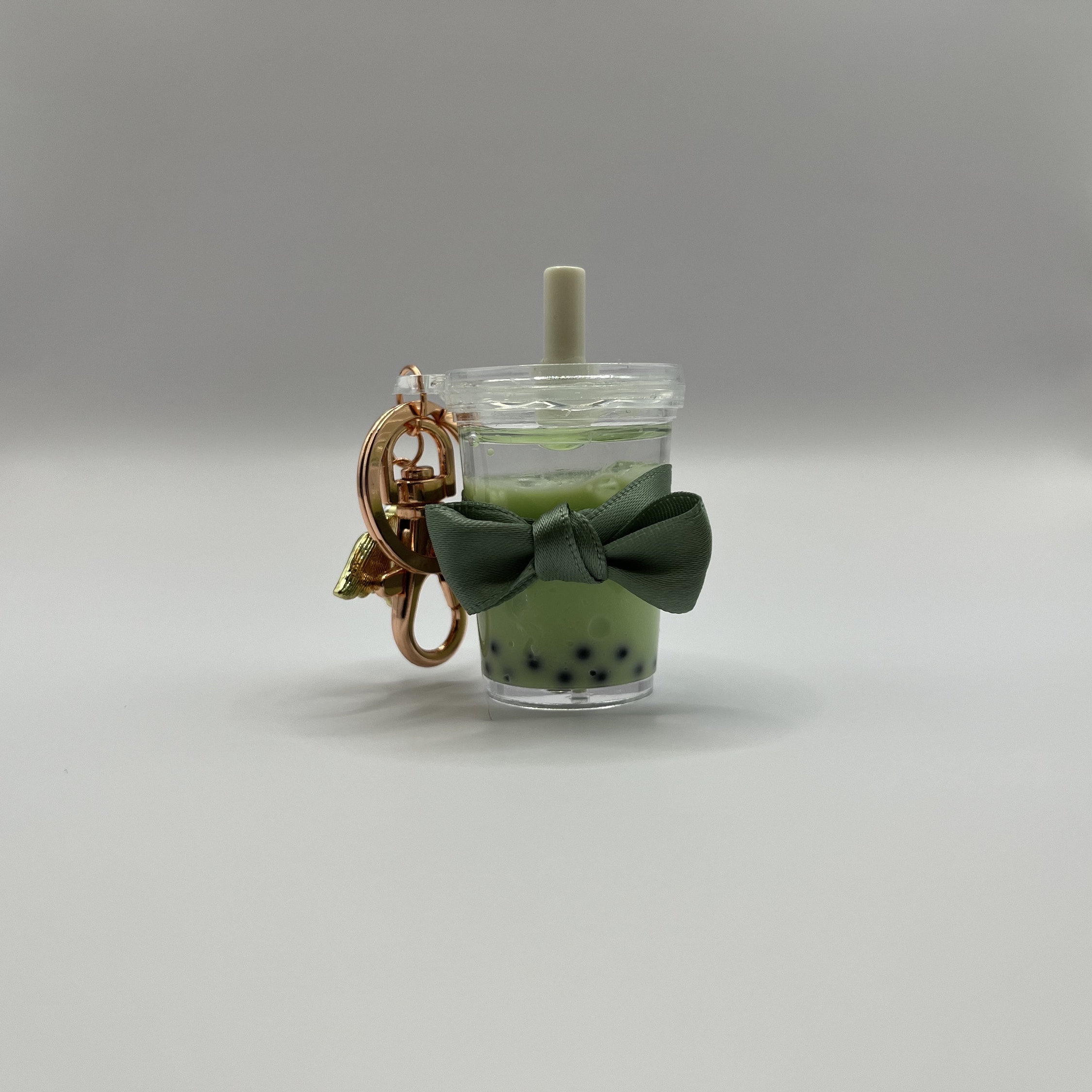 Mint Olive Pistachio Green Boba Shaker / Customizable Big Ribbon Bow ...