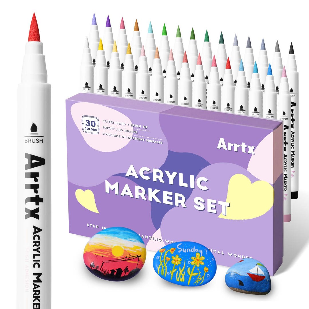 Arrtx Acrylic Marker Set of 30A - Etsy