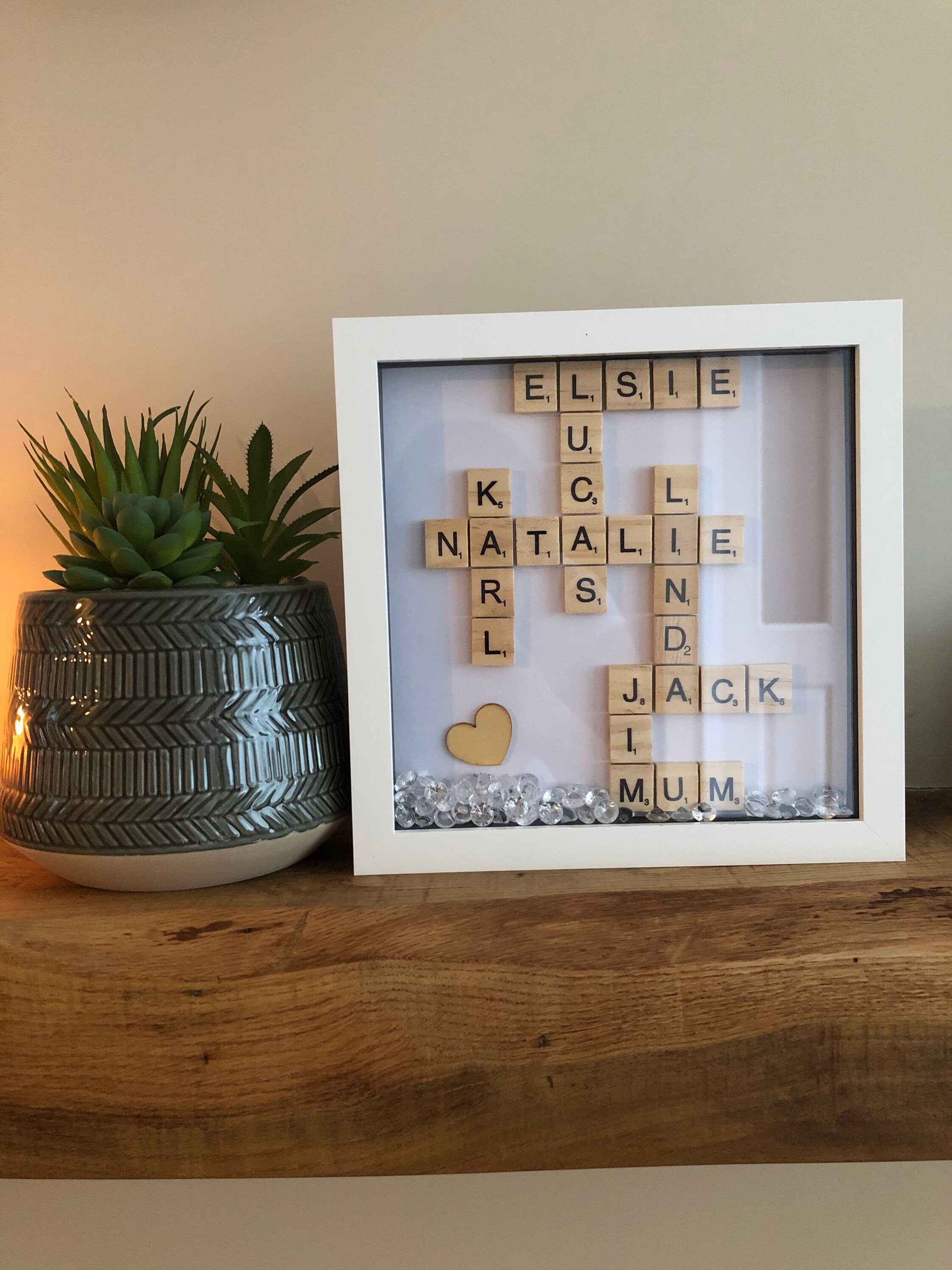 Personalised Scrabble Frame Personalised Gift Gift for Her - Etsy