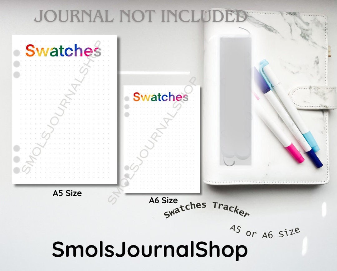Swatches Page Journal Spread | Pre Made Journal Page - Etsy