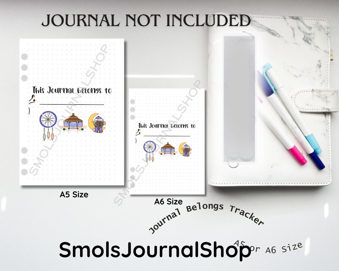 This Journal Belongs to Page | Journal Spread | Premade Journal | About ...