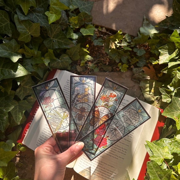 Stained Glass Faux Bookmark - Etsy
