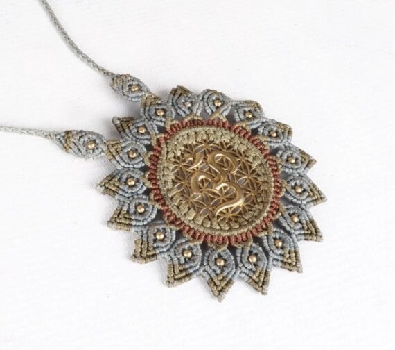 Good Luck Symbol Om Sacred Geometry Powerful Om Macrame - Etsy