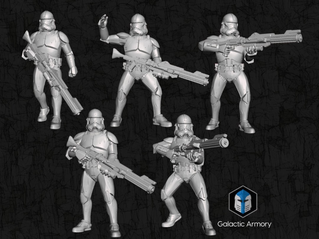 Clone Assaulter Squad Set 1 5 Mini Bundle SW Legion - Etsy