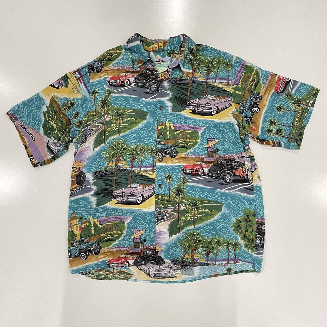 Reyn Spooner Mens Hawaiian Traditionals Classic Cars Drive-in - Etsy