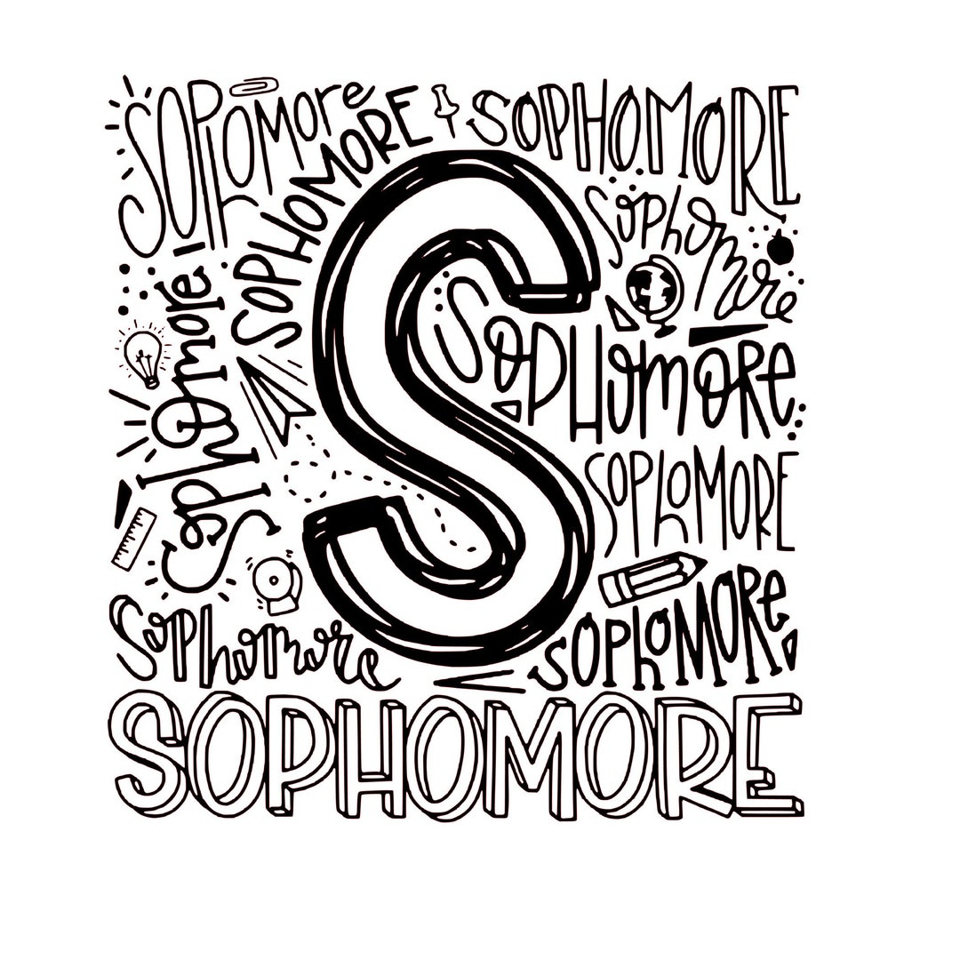 Sophomore Word Collage SVG and PNG - Etsy