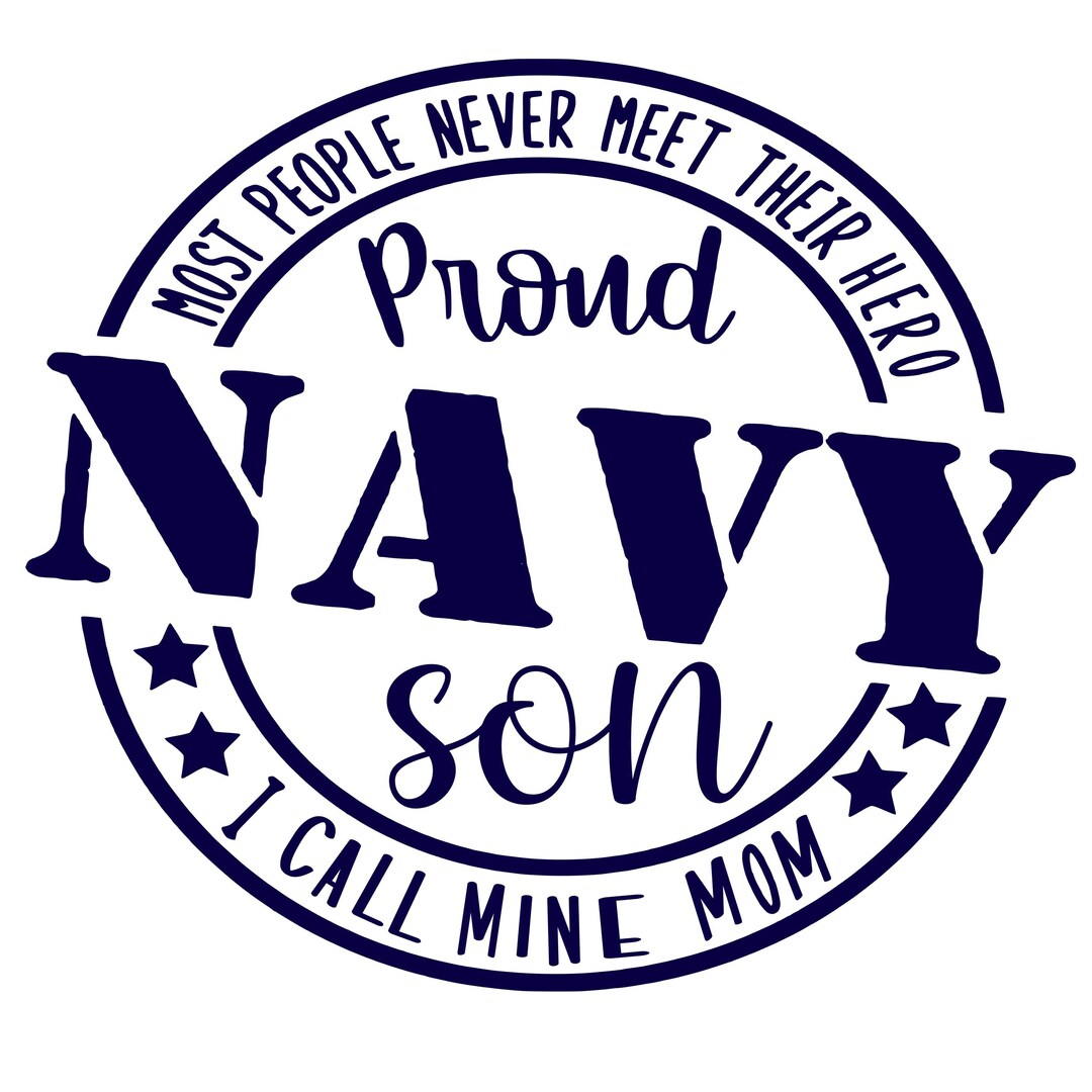 Navy Son SVG and PNG - Etsy