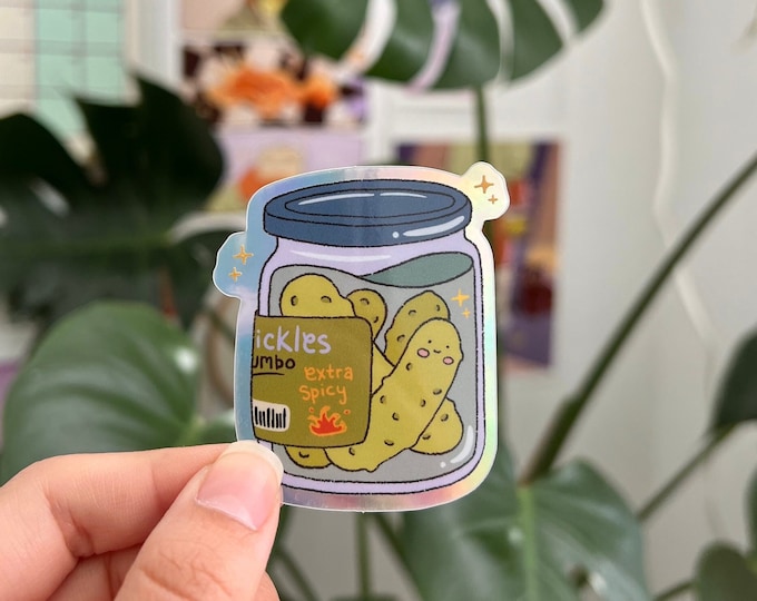 Spicy Pickles Sticker - Cute Stickers, Stationery, Foodie, Marlene Vega ...
