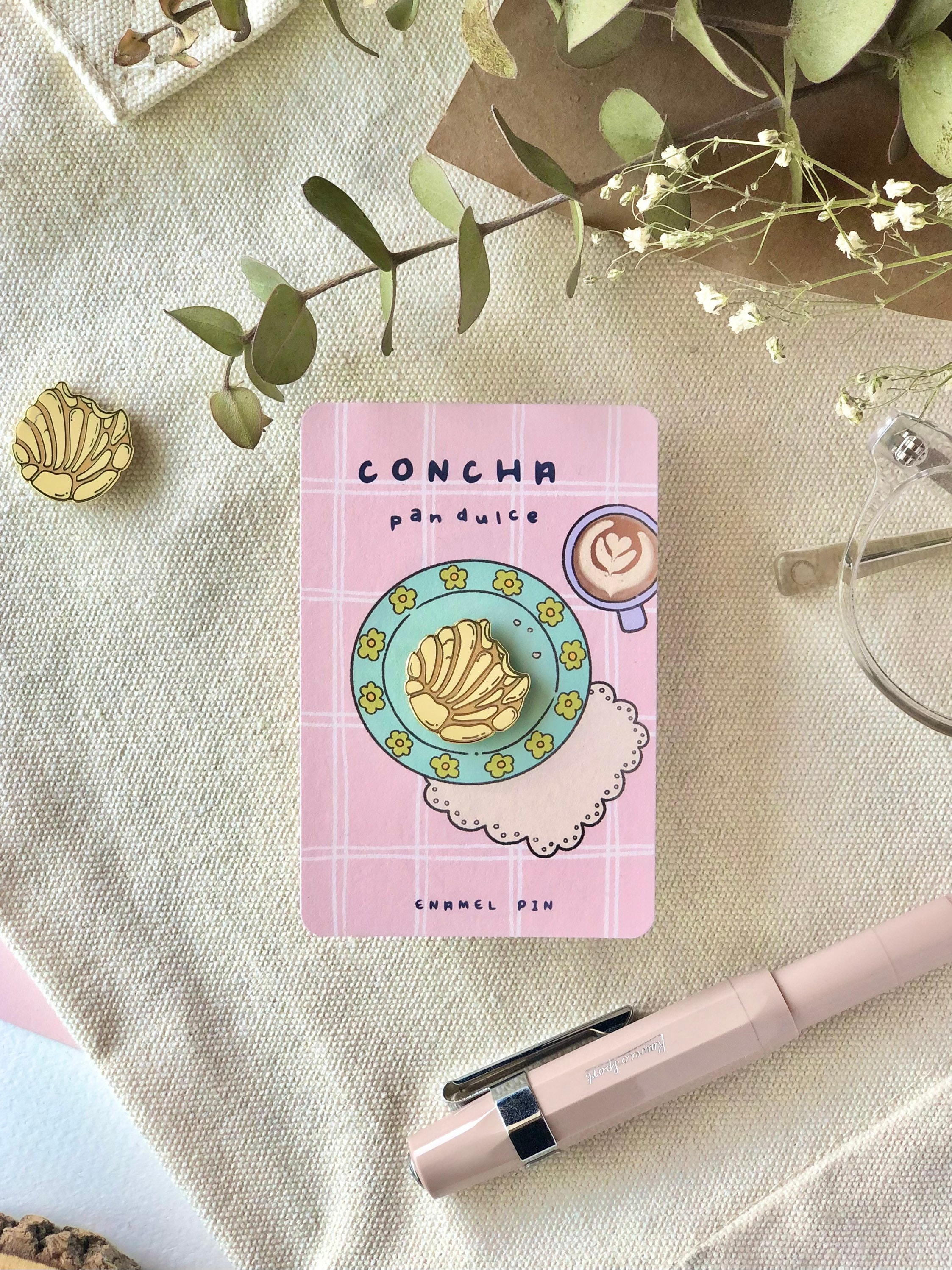 Concha Pan Dulce Enamel Pin Abuelita Chocolate Pin Mexican - Etsy