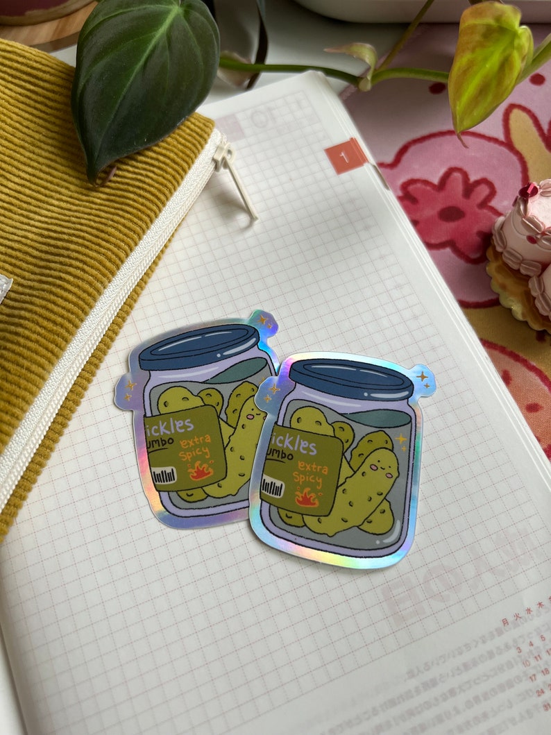 Spicy Pickles Sticker - Cute Stickers, Stationery, Foodie, Marlene Vega ...
