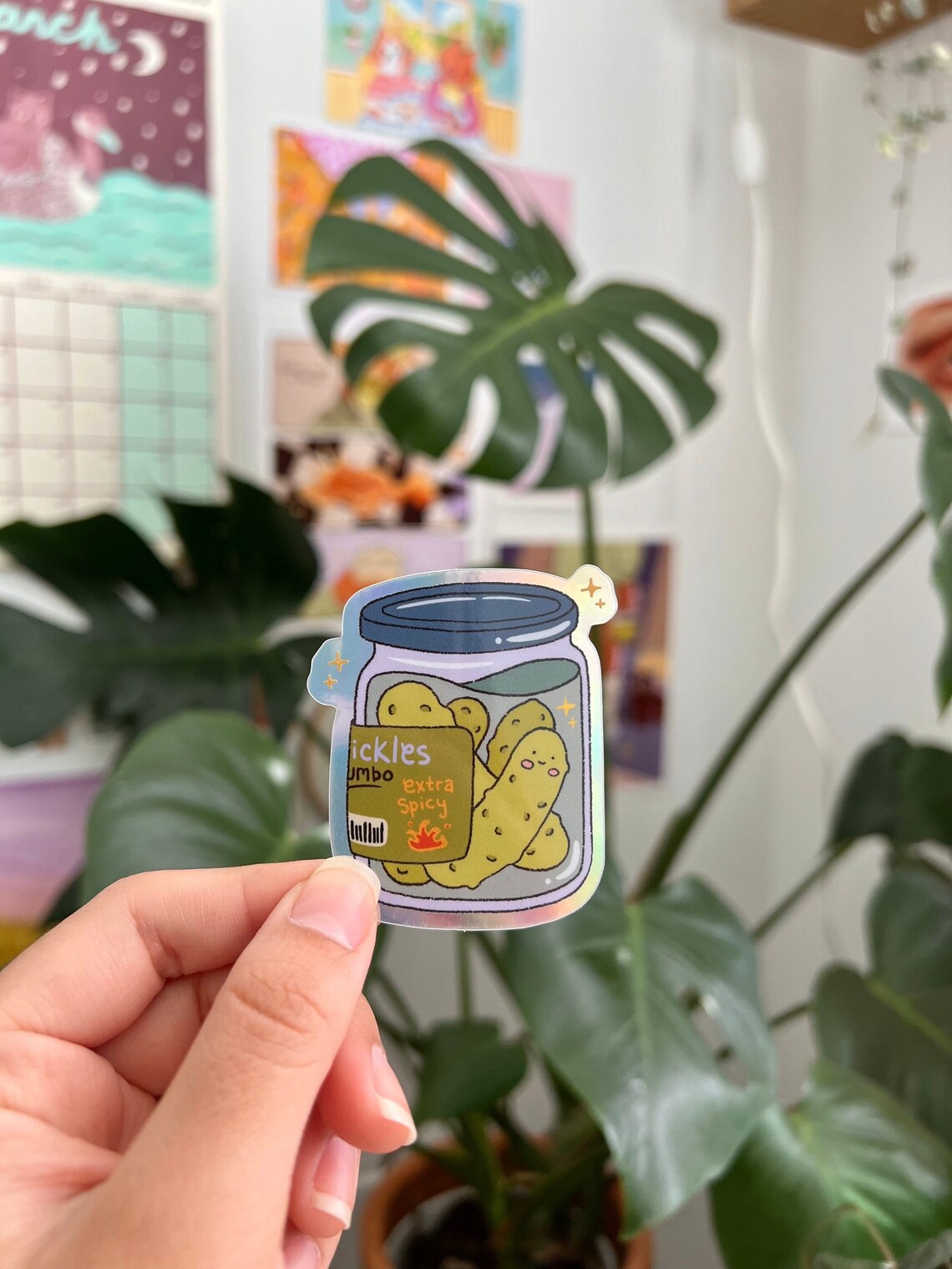 Spicy Pickles Sticker - Cute Stickers, Stationery, Foodie, Marlene Vega ...