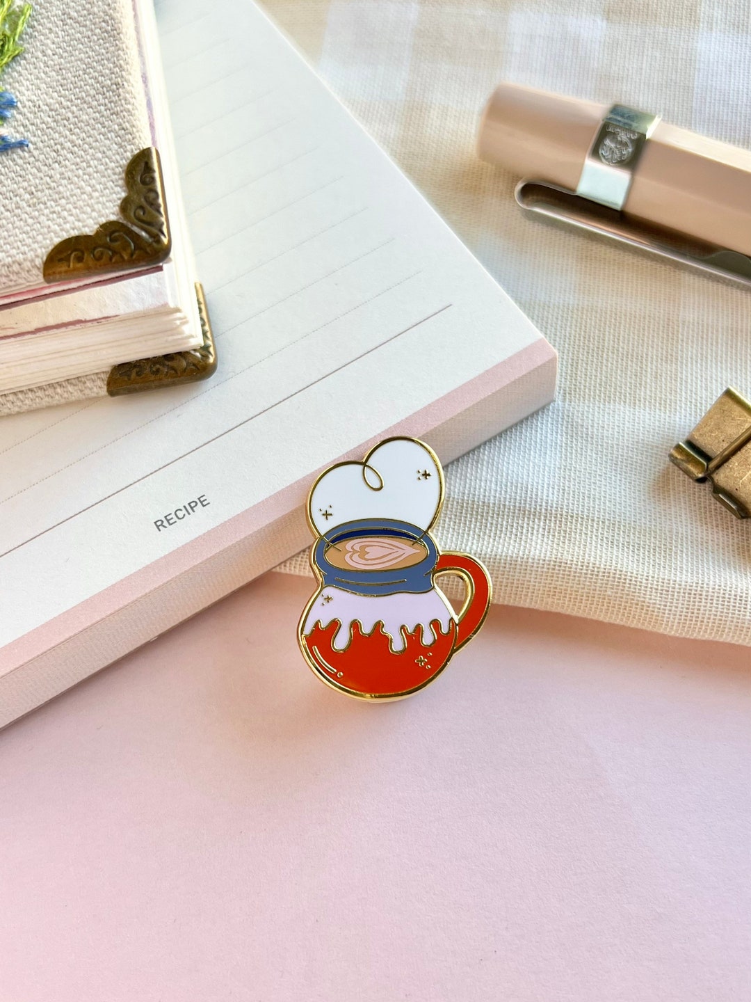 Cafecito Enamel Pin - Chocolate Pin, Mexican Food Art, Mexican Coffee ...