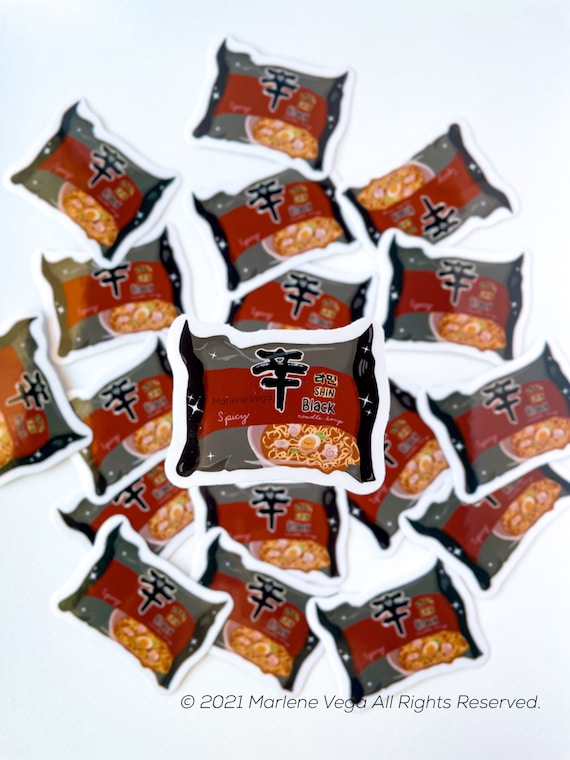 Craft Supplies & Tools Shin Black Ramen Sticker- asian snacks sticker ...