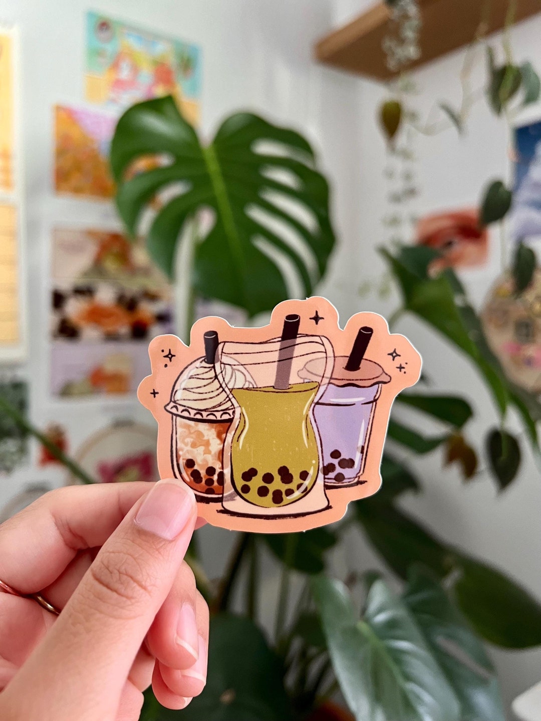 Boba Tea Sticker Cute Stickers, Stationery, Laptop Sticker - Etsy