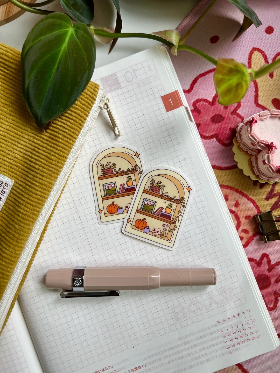 Cozy Shelf Sticker- Cute Stickers, Stationery, Laptop Sticker, Book ...