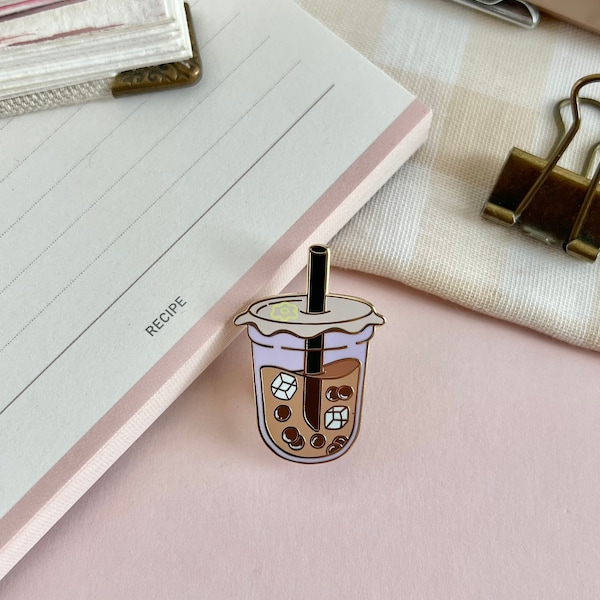Bubble Tea Enamel Pin - Etsy