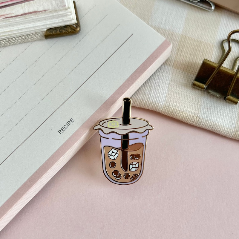 Bubble Tea Enamel Pin - Etsy