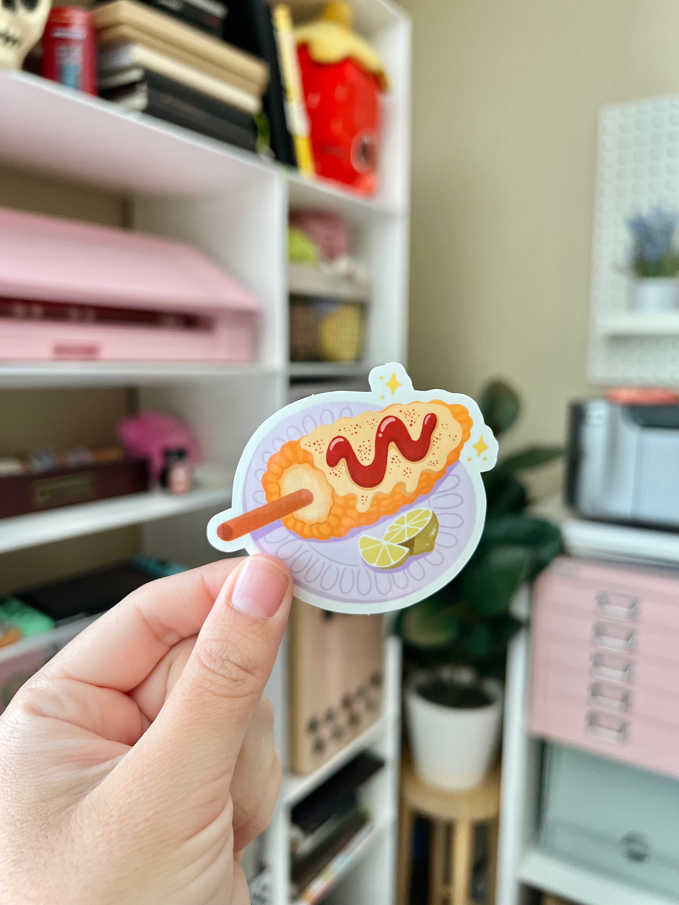 Elote Sticker - Mexican Food Art, Mexican Snacks, Corn, Stationery ...