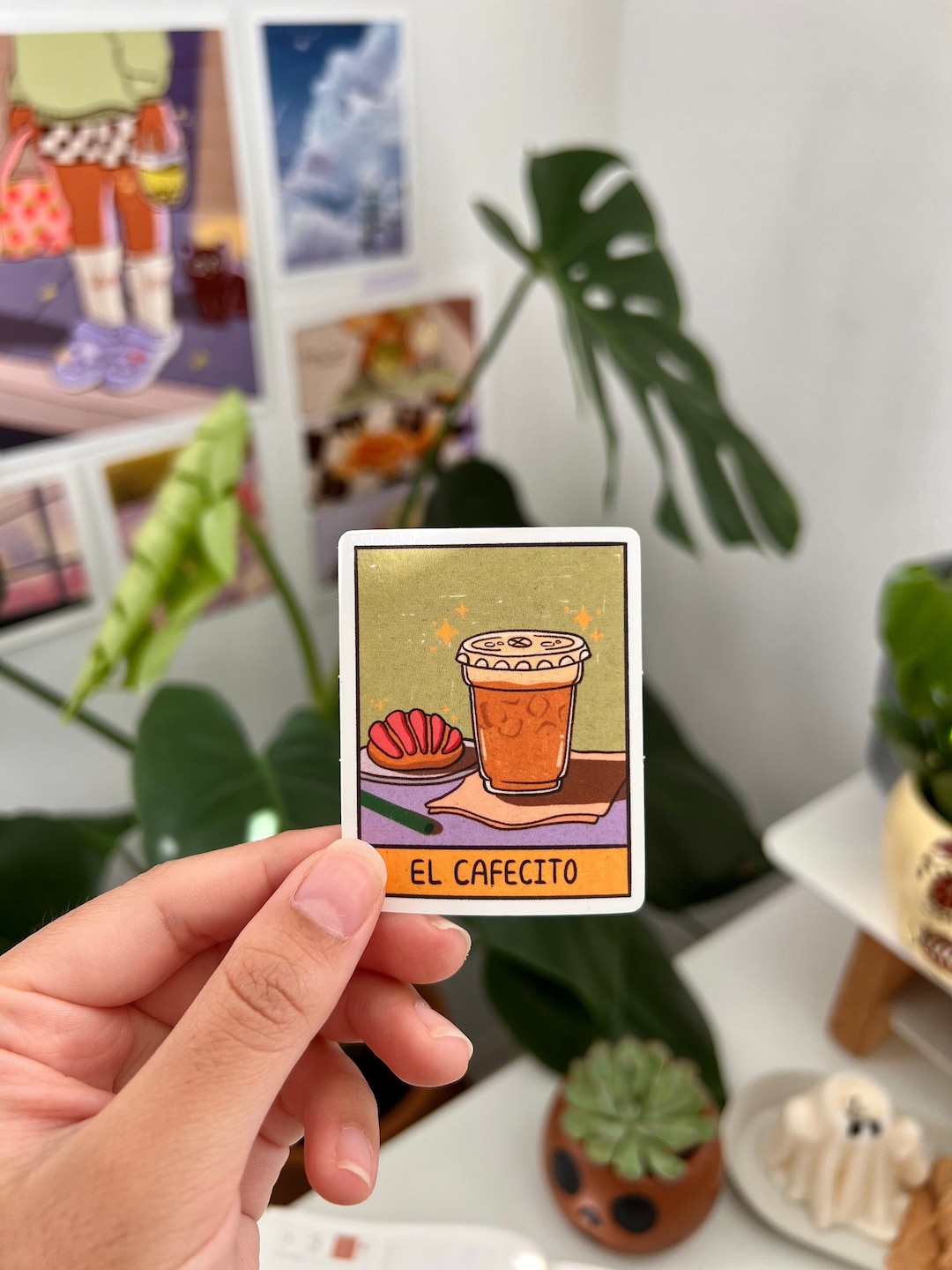 El Cafecito Sticker- Cute Stickers, Stationery, Laptop Sticker, Coffee ...