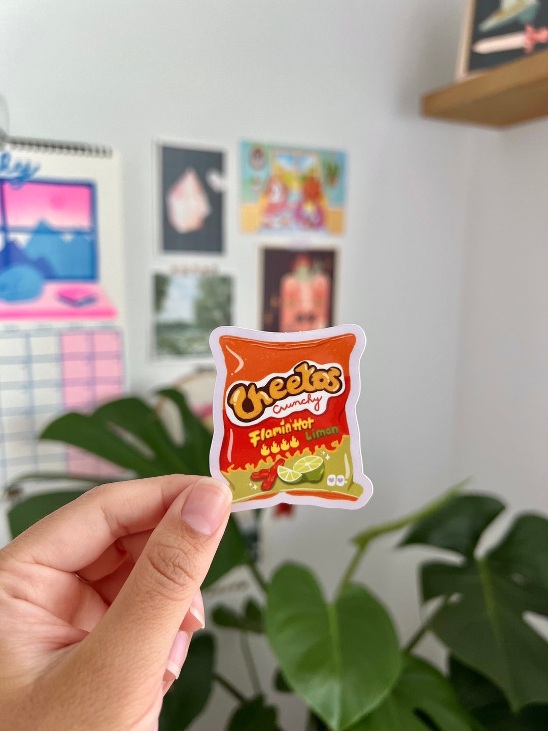 Hot Cheetos Sticker - Flamin Hot, Food Snack, Mexican Sticker, Cute ...