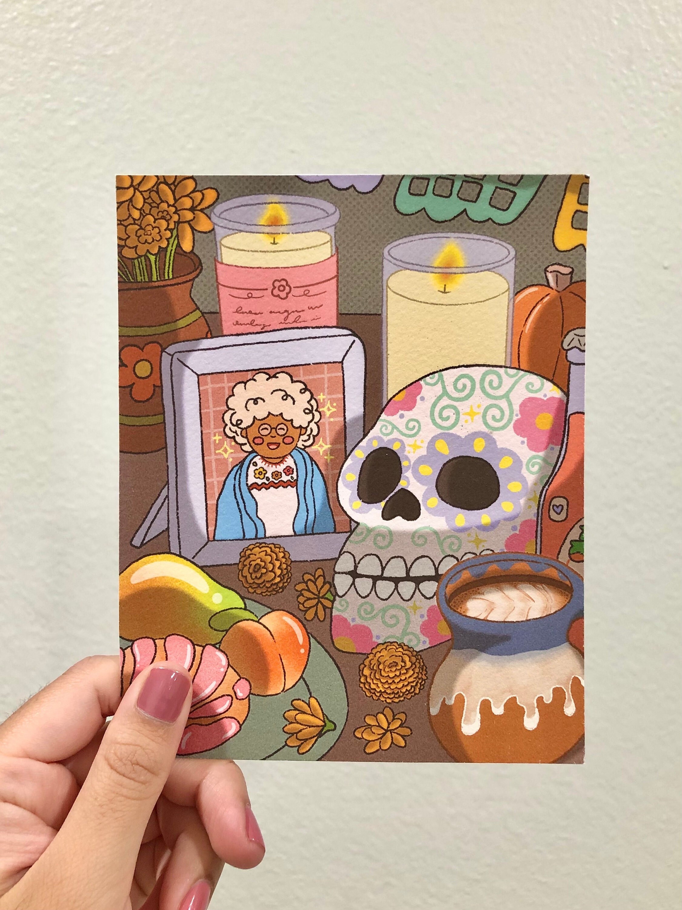 Dia De Los Muertos Art Print Digital Illustration Mexican | Etsy
